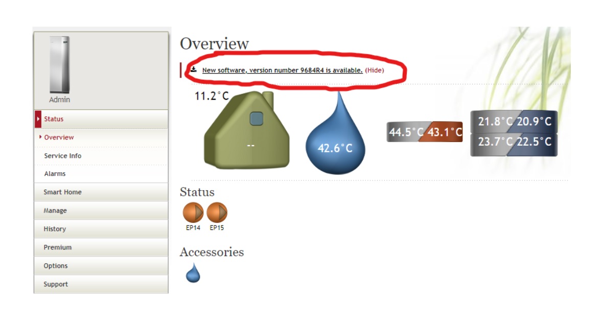 Update pompa de caldura NIBE seria F la myUplink - TRUST EXPERT